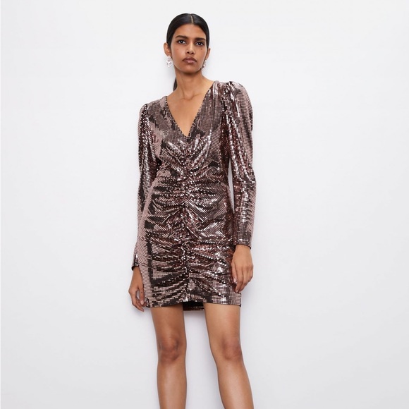 Zara | Dresses | Zara Sequin Dress | Poshmark